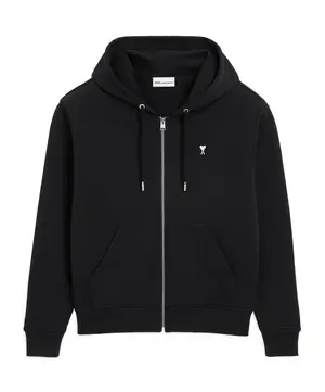 AMI Paris Ami Paris Zip-Up Hoodie With Ami De Coeur Embroidery No