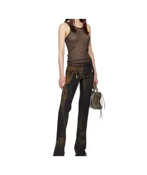 JEAN PAUL GAULTIER Graphic Print Mesh Trousers