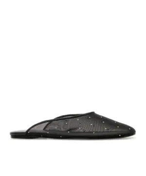 Magda Butrym Embellished Mesh Flat Mules - Black