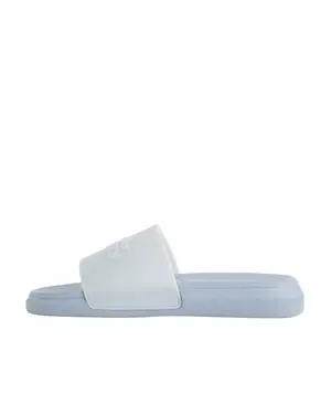 Alexander McQueen Logo Embossed Flat Slides - Blue