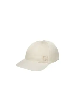 Fendi Fendi FF Logo Baseball Cap Ivory