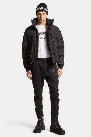 Dsquared2 High-neck Quilted Puffer Jacket With Zippered Details