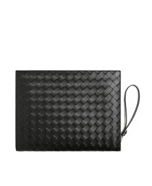 Bottega Veneta Classic Intrecciato Medium Document Case - Black