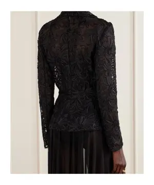 Norma Kamali Long-sleeved Embroidered Blazer
