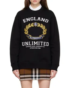 Burberry Logo Embroidered Crewneck Sweatshirt