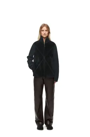 Loewe Shearling And Wool Zip-up Jacket