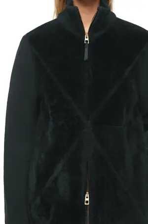Loewe Shearling And Wool Zip-up Jacket