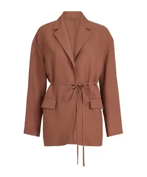 Brunello Cucinelli Tied-waist Buttoned Jacket