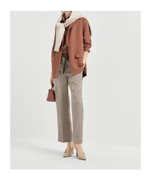Brunello Cucinelli Tied-waist Buttoned Jacket