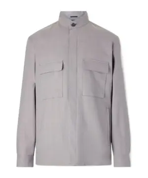 Zegna Logo Overshirts For Men