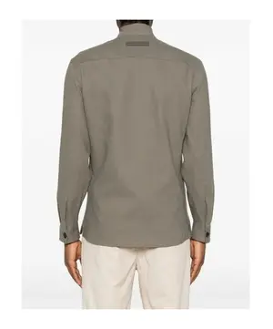 Zegna Stand Collar Flap Pocket Shirt Jacket