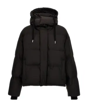AMI Paris Hooded Drawstring Down Jacket - Black