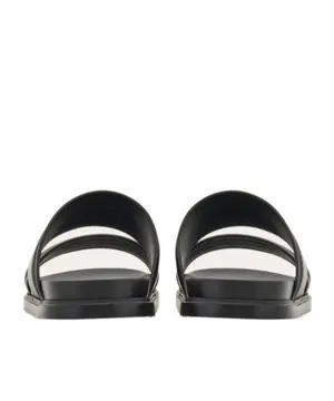 FERRAGAMO Gancini Ornament Slide - Black