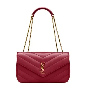 Saint Laurent Loulou Medium Shoulder Bag - Deep Red