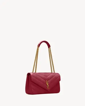 Saint Laurent Loulou Medium Shoulder Bag - Deep Red