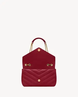 Saint Laurent Loulou Medium Shoulder Bag - Deep Red