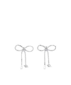 Blumarine Embellished Bow Drop Earrings