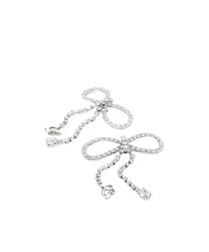Blumarine Embellished Bow Drop Earrings