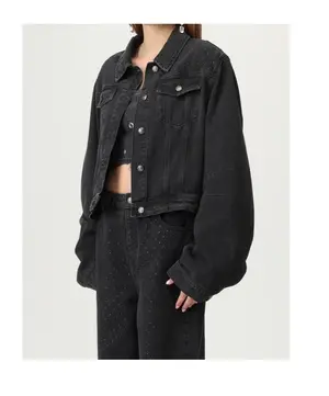ROTATE BY BIRGER CHRISTENSEN Denim Embellished Jacket