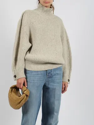 Bottega Veneta High Neck Ribbed Jumper