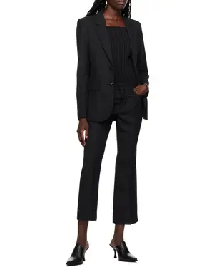 AMI Paris Mid-rise Flared Trousers With Horn Button Detail