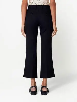 AMI Paris Mid-rise Flared Trousers With Horn Button Detail
