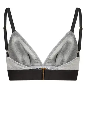 TOM FORD Logo Intarsia Waistband Bra - Gray