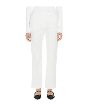 Max Mara Cropped Pleated Trousers - White