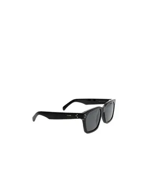 Celine Logo Temple Square Frame Sunglasses