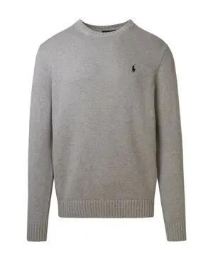 Polo Ralph Lauren Crewneck Jumper With Embroidered Pony - Gray