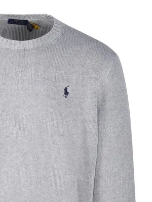 Polo Ralph Lauren Crewneck Jumper With Embroidered Pony - Gray