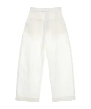 Studio Nicholson Belted Wide Leg Trousers - White
