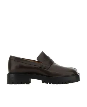 MAISON MARGIELA Split Toe Loafers With Thick Sole - Brown