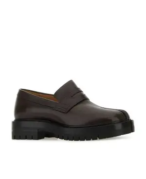 MAISON MARGIELA Split Toe Loafers With Thick Sole - Brown