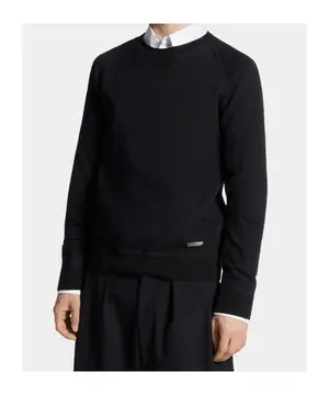 Dsquared2 Logo Plaque Knitted Jumper - Black