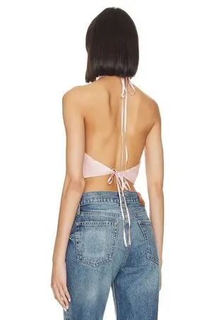 ANINE BING Sleeveless Halter Neck Top