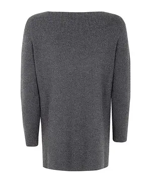 Fabiana Filippi Long Sleeve Ribbed Knit Sweater