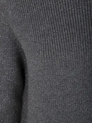 Fabiana Filippi Long Sleeve Ribbed Knit Sweater