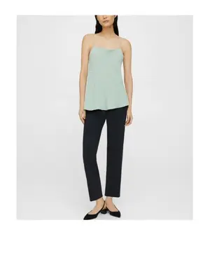 Theory Asymmetrical Hem Sleeveless Top - Green
