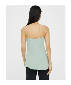 Theory Asymmetrical Hem Sleeveless Top - Green