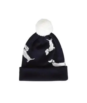 Thom Browne Hector Beanie With Pompom Detail - Black
