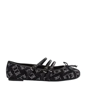 Pinko Embellished Bow Ballet Flats