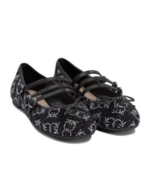 Pinko Embellished Bow Ballet Flats
