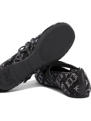 Pinko Embellished Bow Ballet Flats