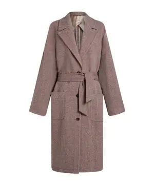 Etro Belted Drop Shoulder Coat - Brown