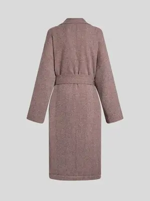 Etro Belted Drop Shoulder Coat - Brown