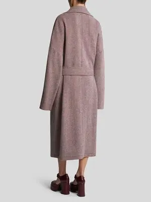 Etro Belted Drop Shoulder Coat - Brown