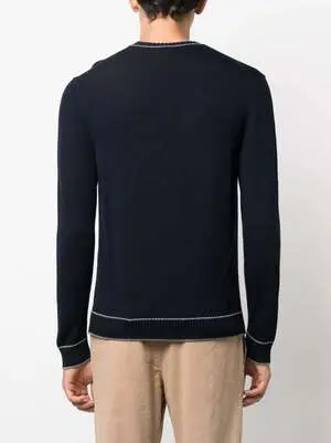 Eleventy Long Sleeve Sweater With Rib Trim