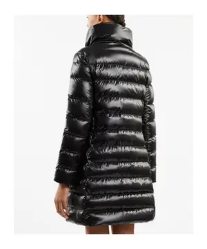 FAY Padded Down Coat With High Neck - Black