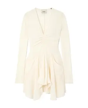 Isabel Marant Étoile Long-sleeved V-neck Dress - White